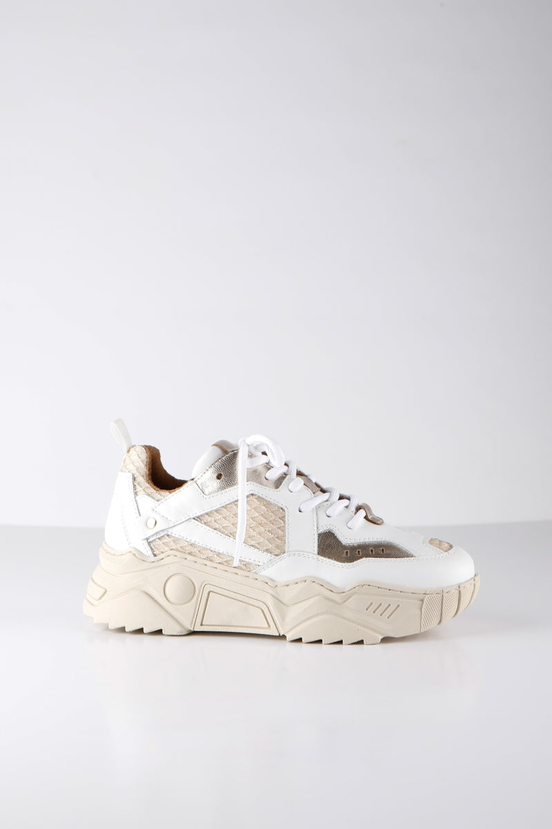 PRE ORDER PLUTO mesh - Sneakers | White / Champagne – DWRS label