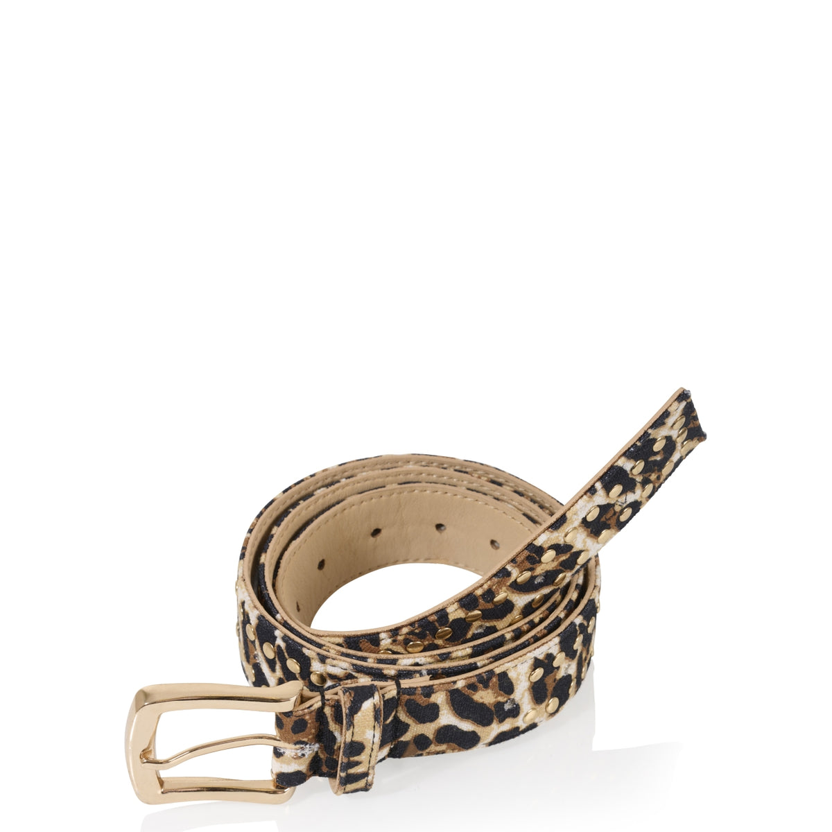 ALEXANDRIA BELT studs leopard - Riemen | Beige – DWRS label