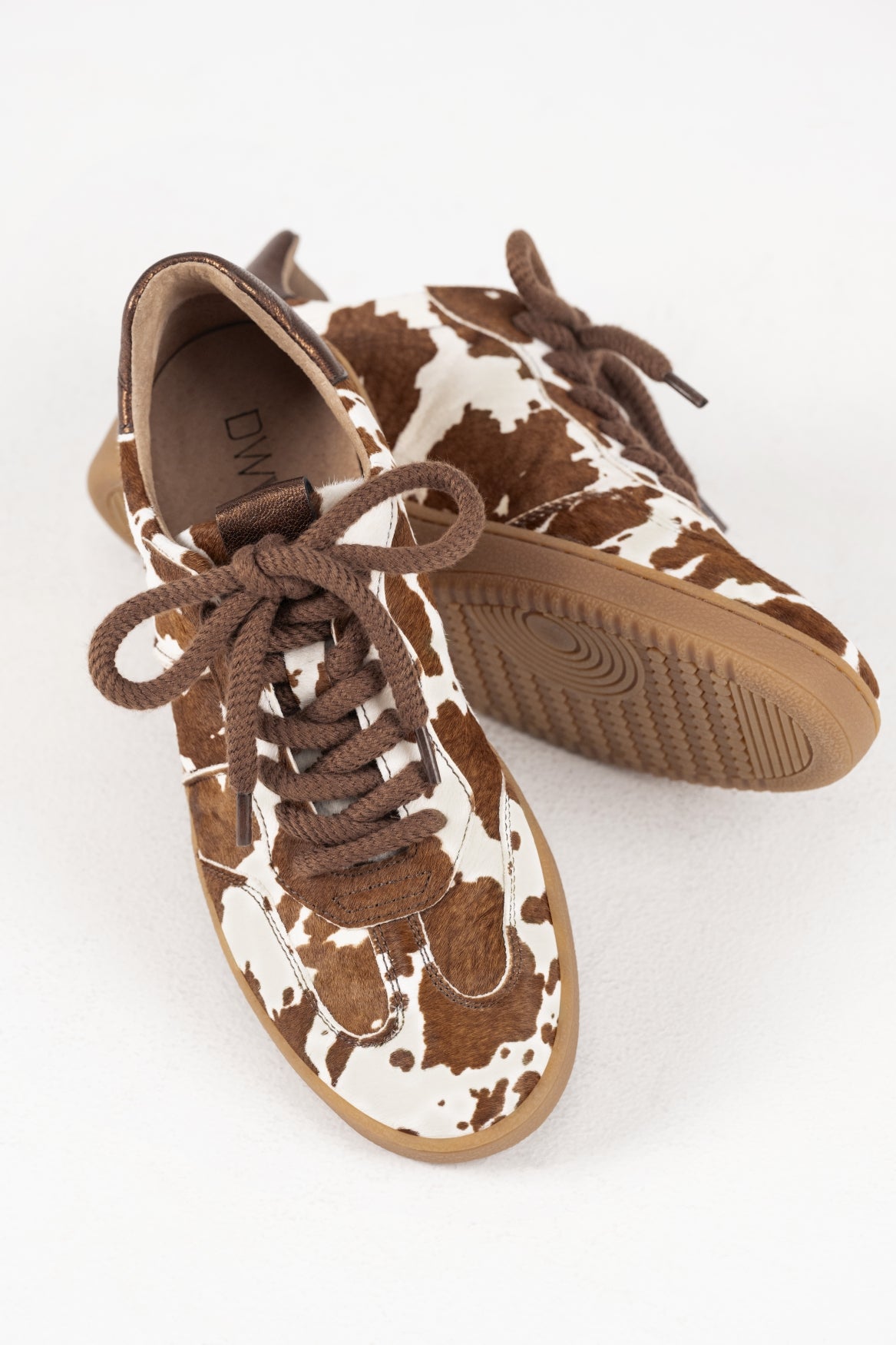 POONA cow hair on - Sneakers | Cognac / White – DWRS label